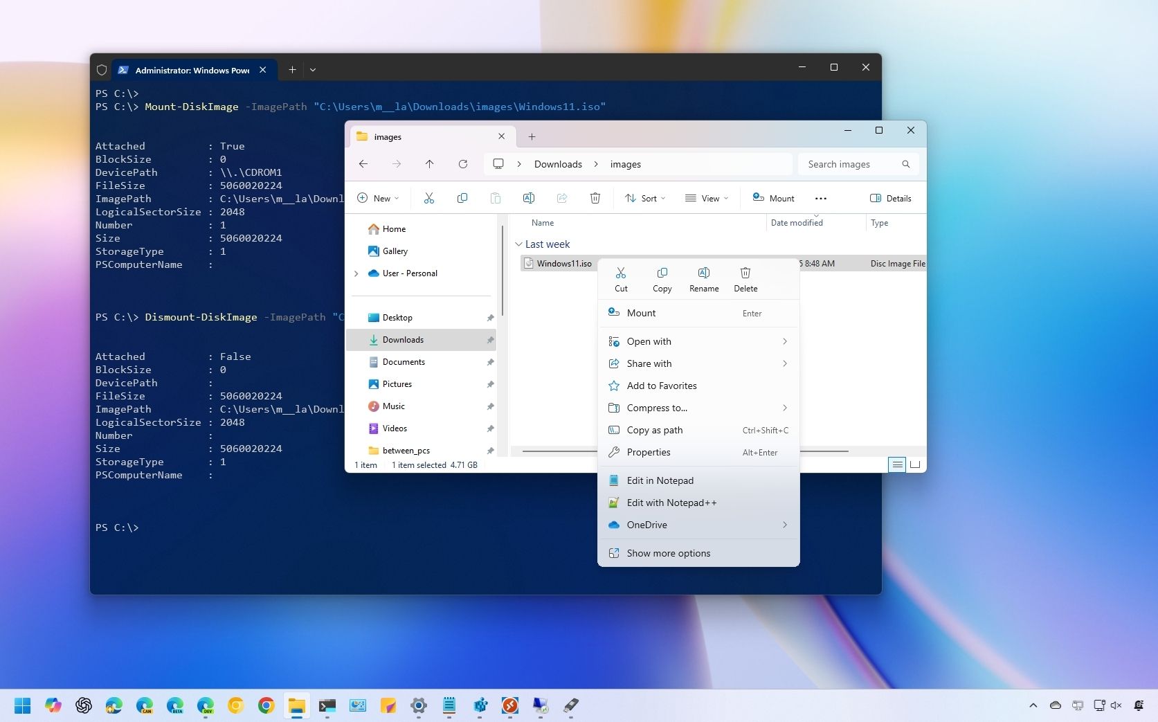 Windows 11 mounting an ISO image process | Windows Central