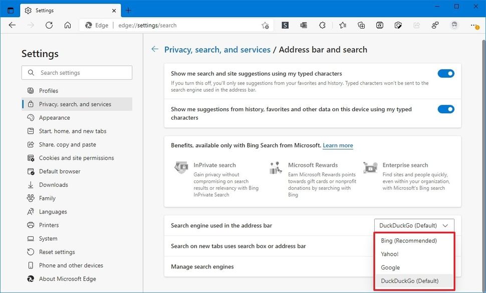 How to change default search engine on Microsoft Edge | Windows Central