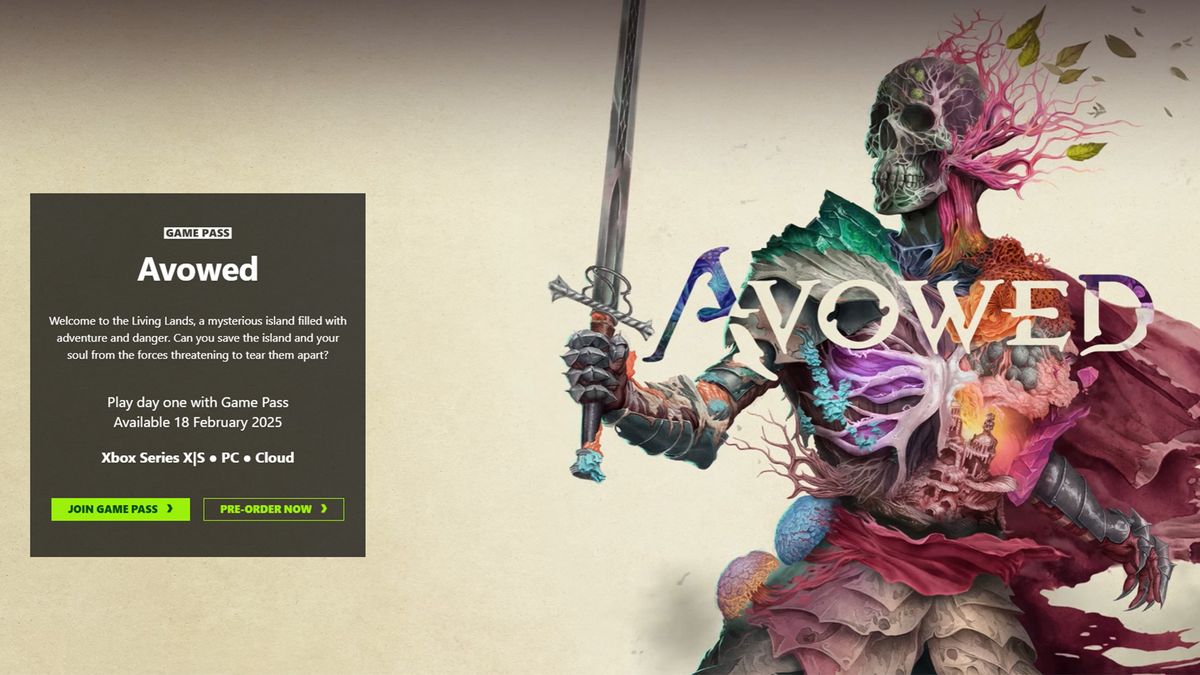 Is Avowed on Game Pass | GamesRadar+
