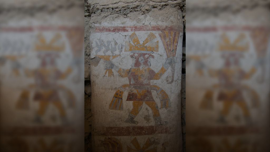 1,400-year-old mural of 2-faced men unearthed in Peru may allude to ...