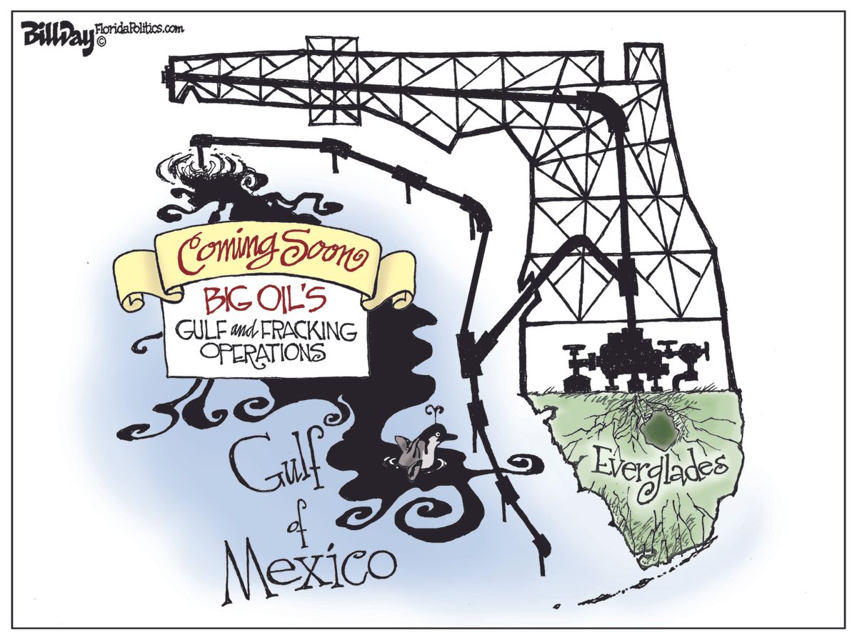 Political cartoon U.S. Florida fracking big oil climate change | The Week