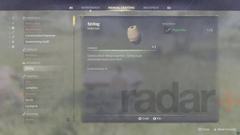 Where to get String in Enshrouded | GamesRadar+