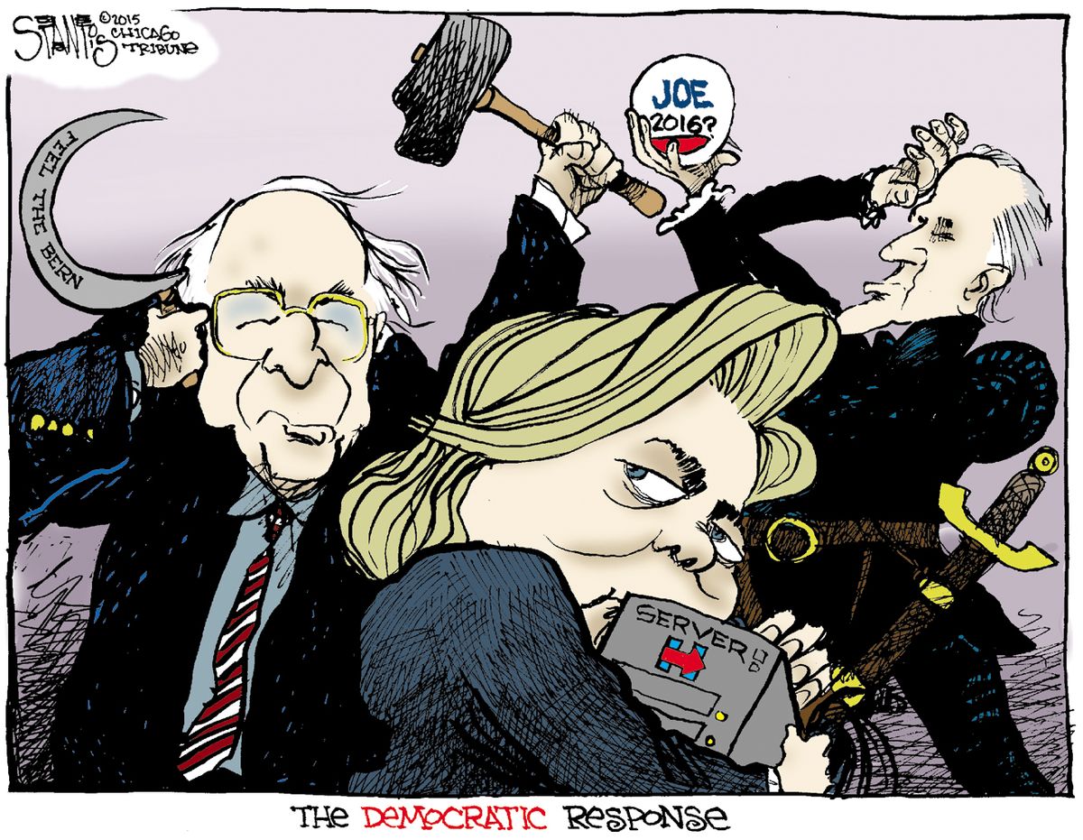 Political cartoon U.S. GOP Debate Democratic Response | The Week