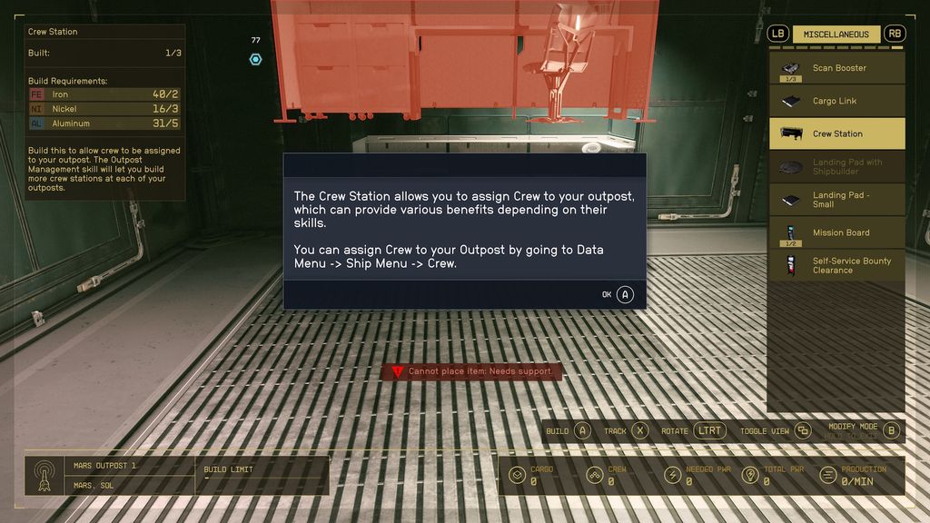 Starfield - how to assign Crew to Outposts | TechRadar