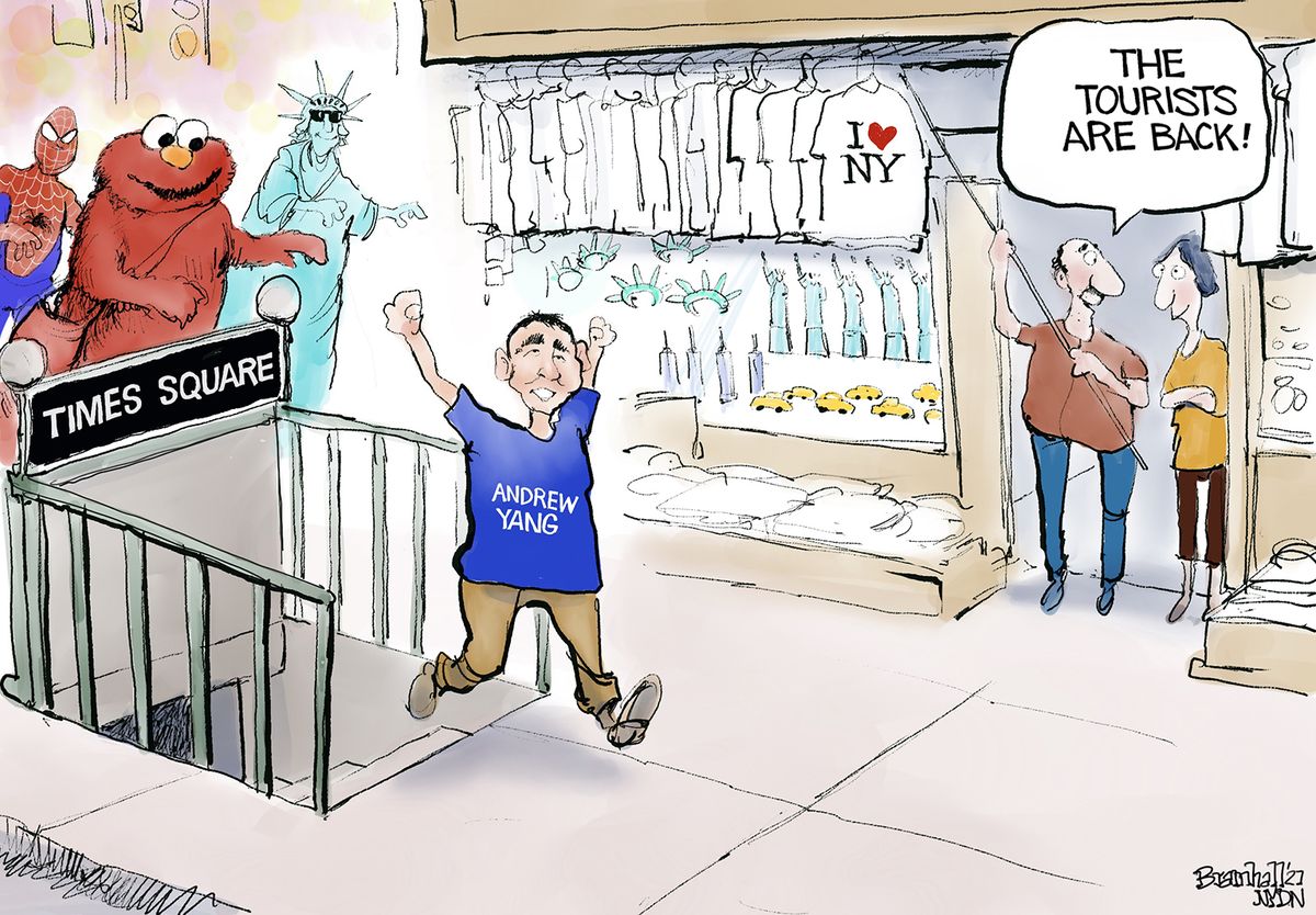 Political Cartoon U.S. andrew yang nyc mayor race | The Week