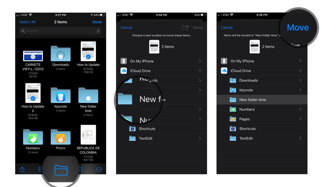 How to manually create folders and move documents in the Files app and ...