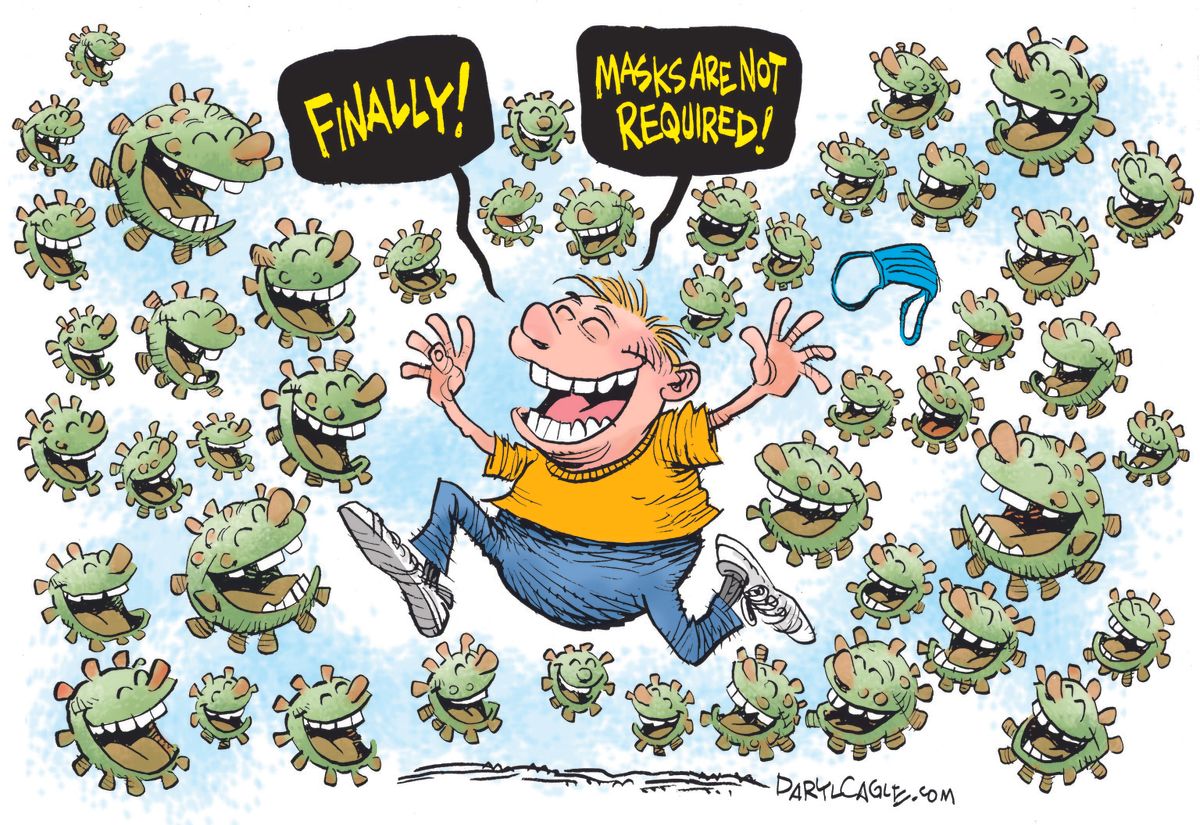 Editorial Cartoon U.S. covid masks not required | The Week