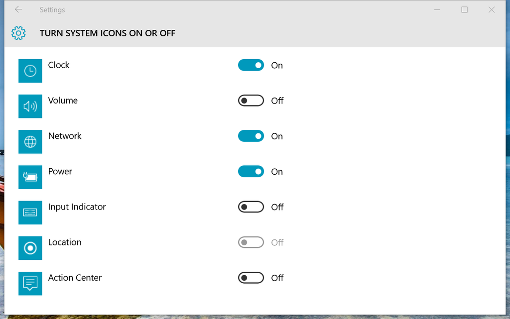 How to select which system icons appear in the Windows 10 taskbar ...