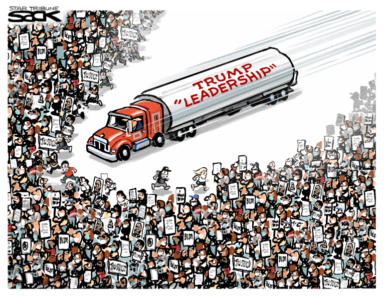 5 scathing cartoons about Trump's battle with protesters | The Week