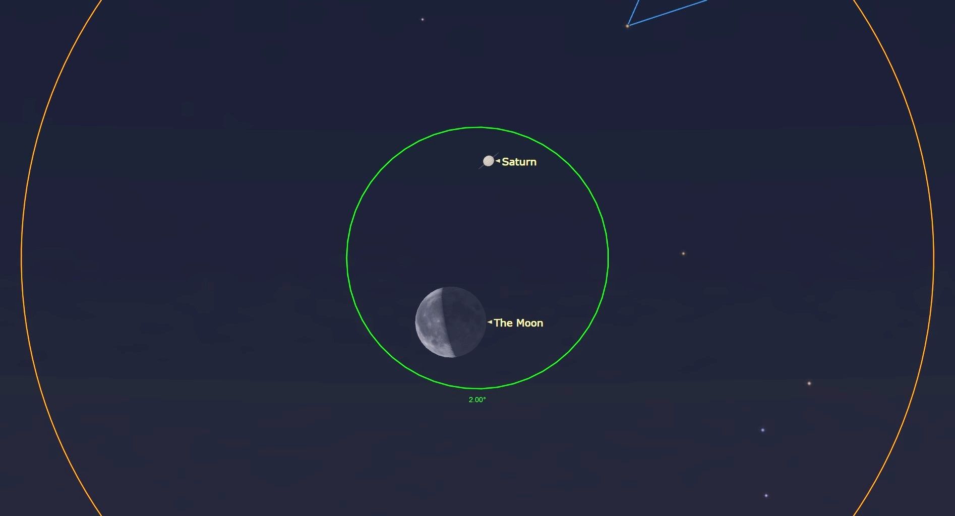 See the moon and Saturn meet in the night sky early on May 31 | Space