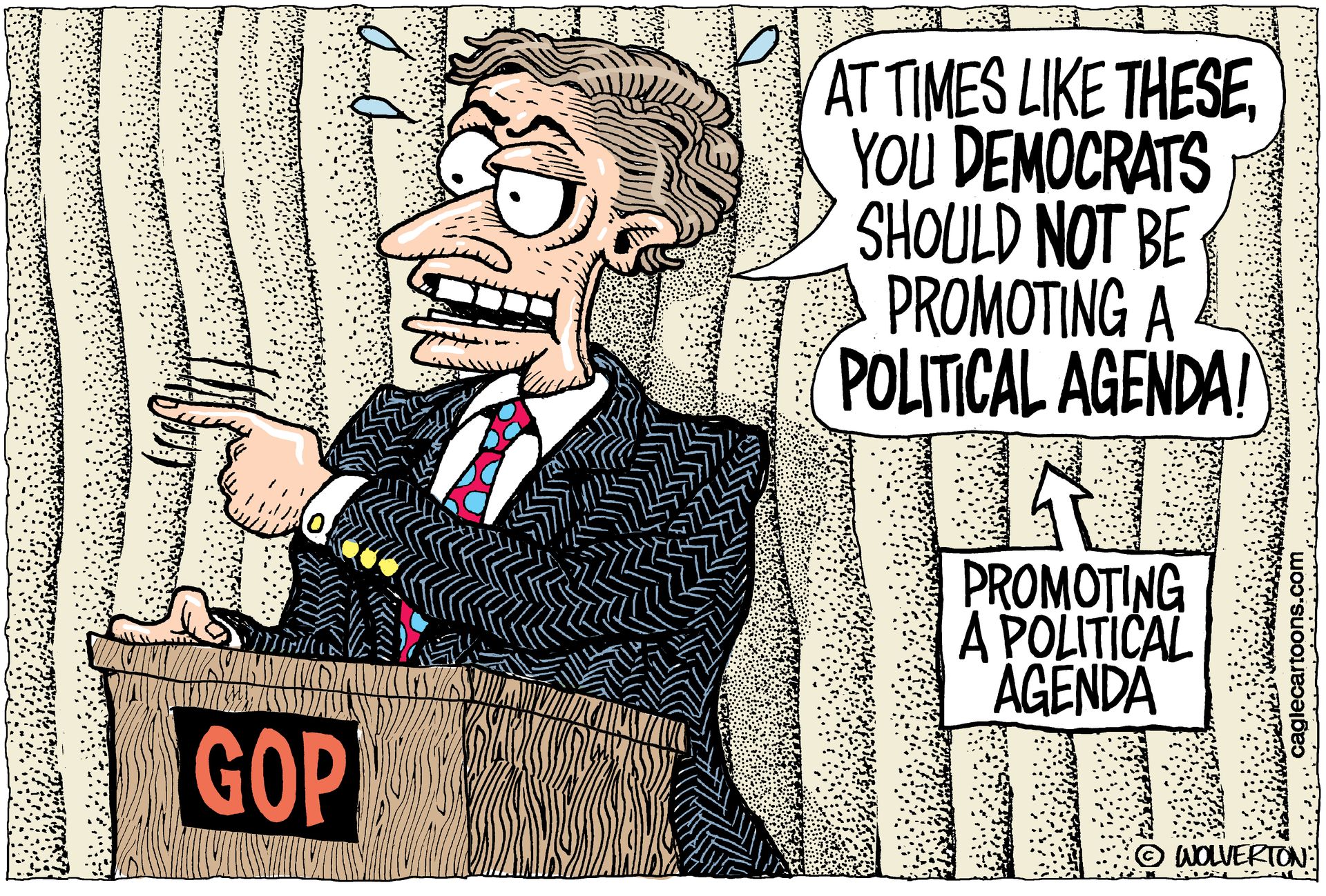 Political cartoon U.S. Democrats GOP gun control | The Week