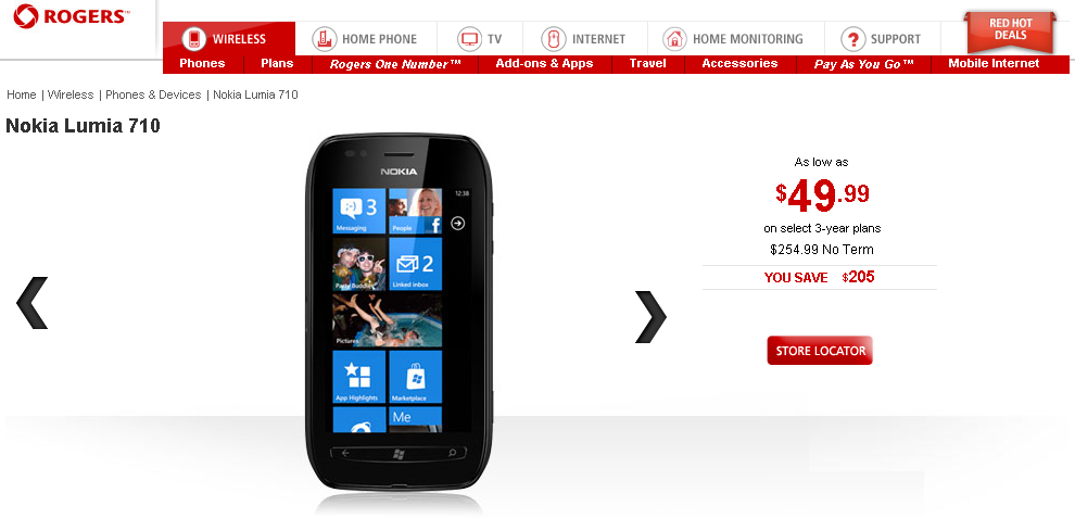 Nokia Lumia 710 now available in Canada on Rogers | Windows Central