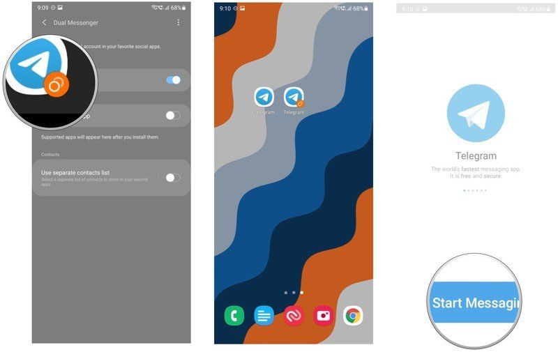 How to use Dual Messenger to manage two Facebook, WhatsApp, or Telegram ...