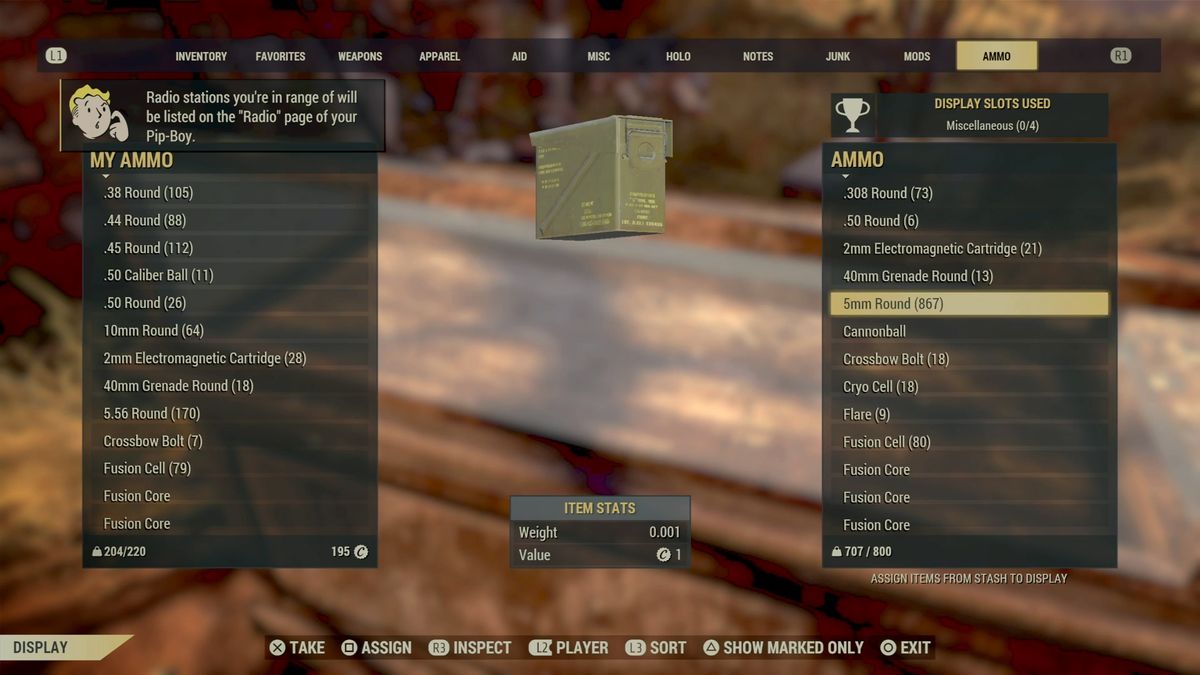 Fallout 76 dupe glitch: how to double up ammo, aid and other supplies ...