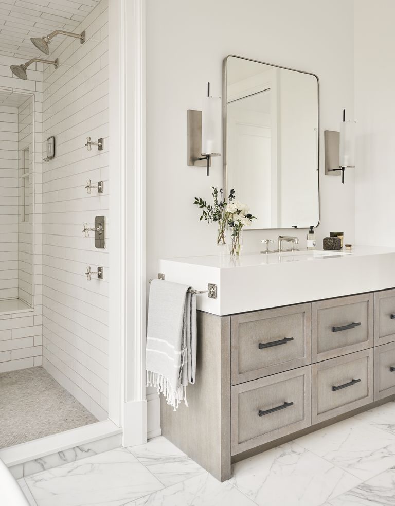 White bathroom tile ideas: 10 bathroom ideas with white tiles | Homes ...