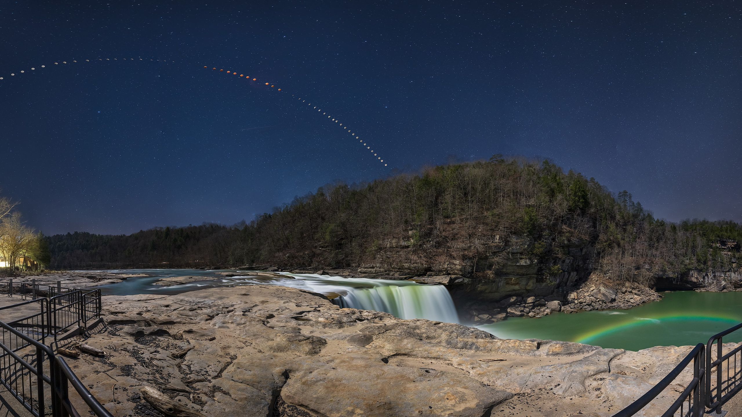 Rare moonbow shines below total lunar eclipse in stunning photo: 'This ...