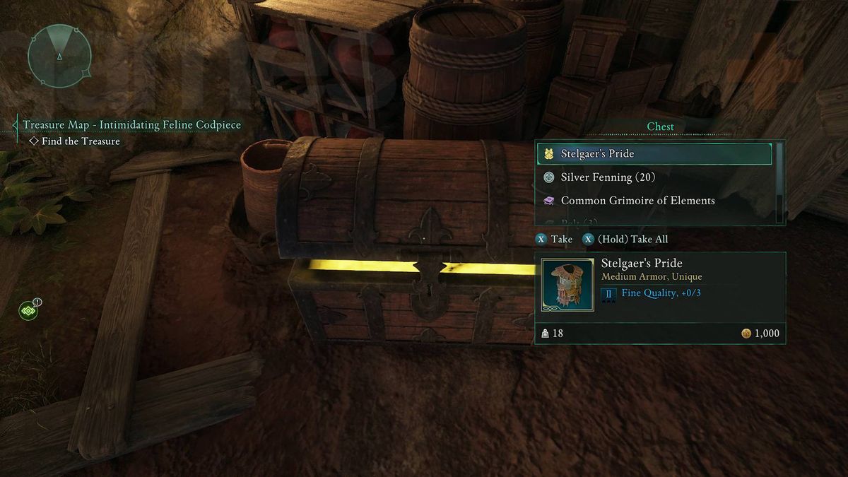 How to find the Avowed Intimidating Feline Codpiece treasure | GamesRadar+