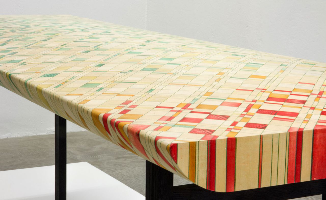 New wood-block furniture by Raw-Edges has colour coursing through its ...