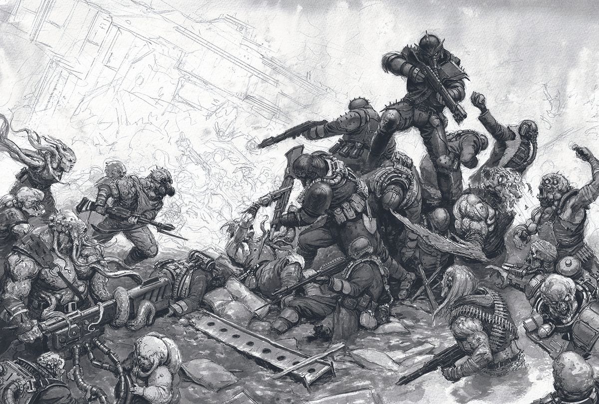 How to paint epic Warhammer battles in traditional pen and ink ...