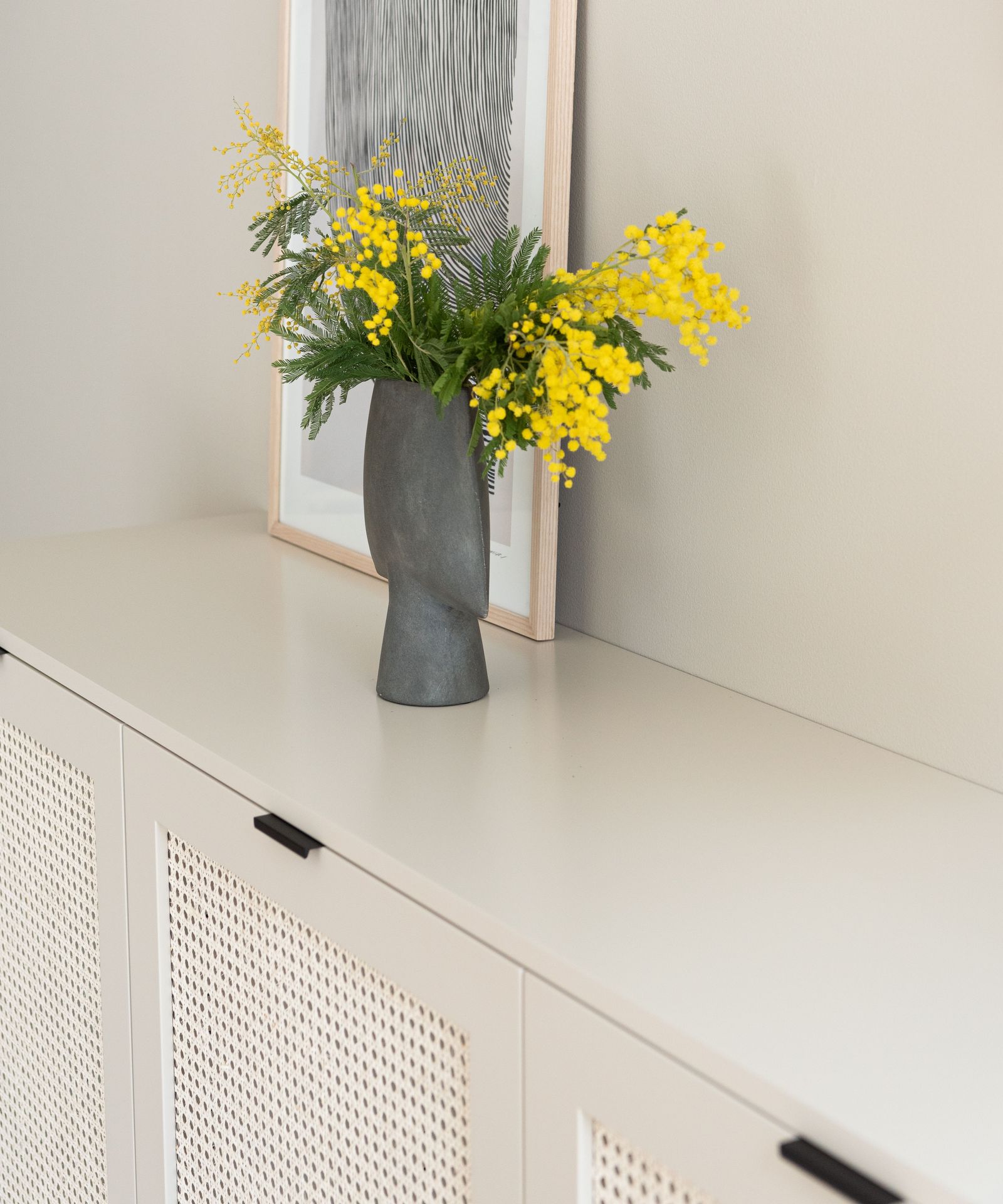 This IKEA BESTA is now a statement piece with cane details | Livingetc