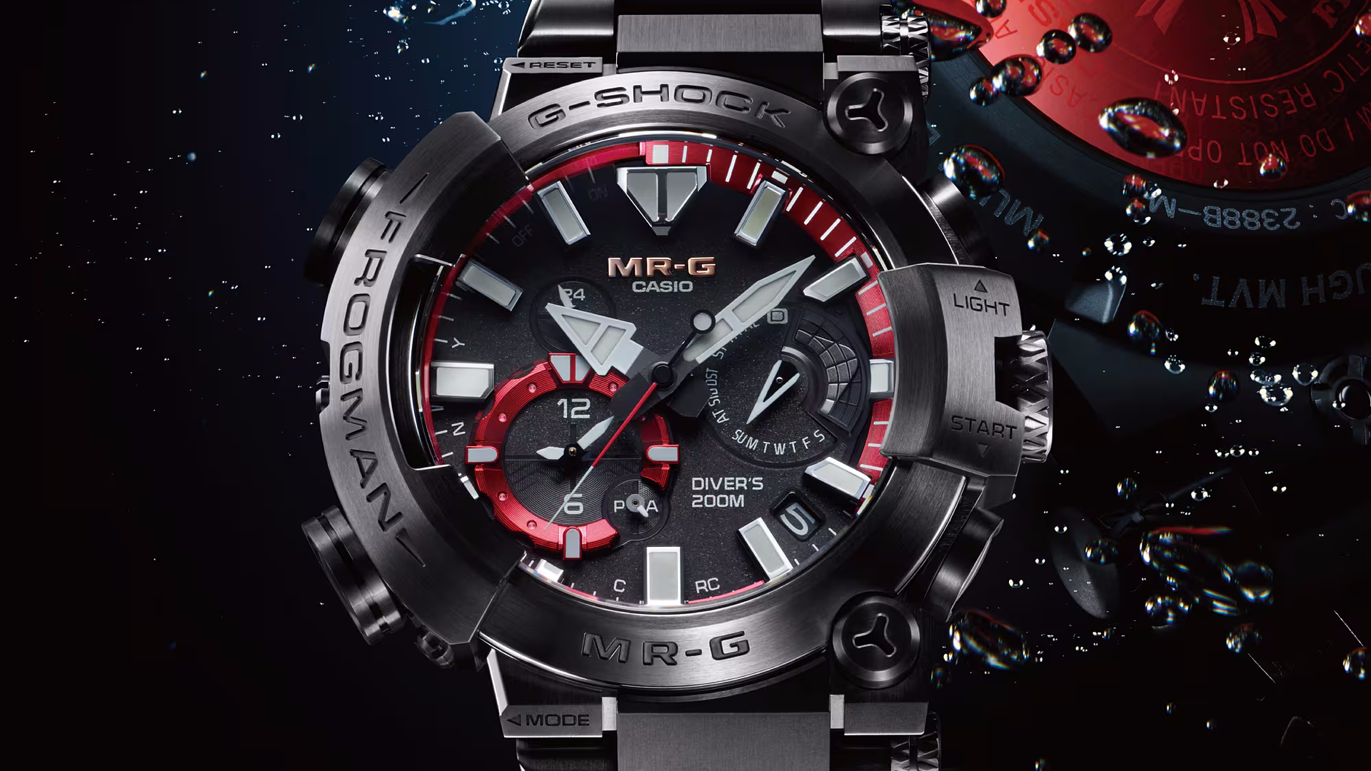 Casio launches full metal G-Shock Frogman watch with red sapphire ...