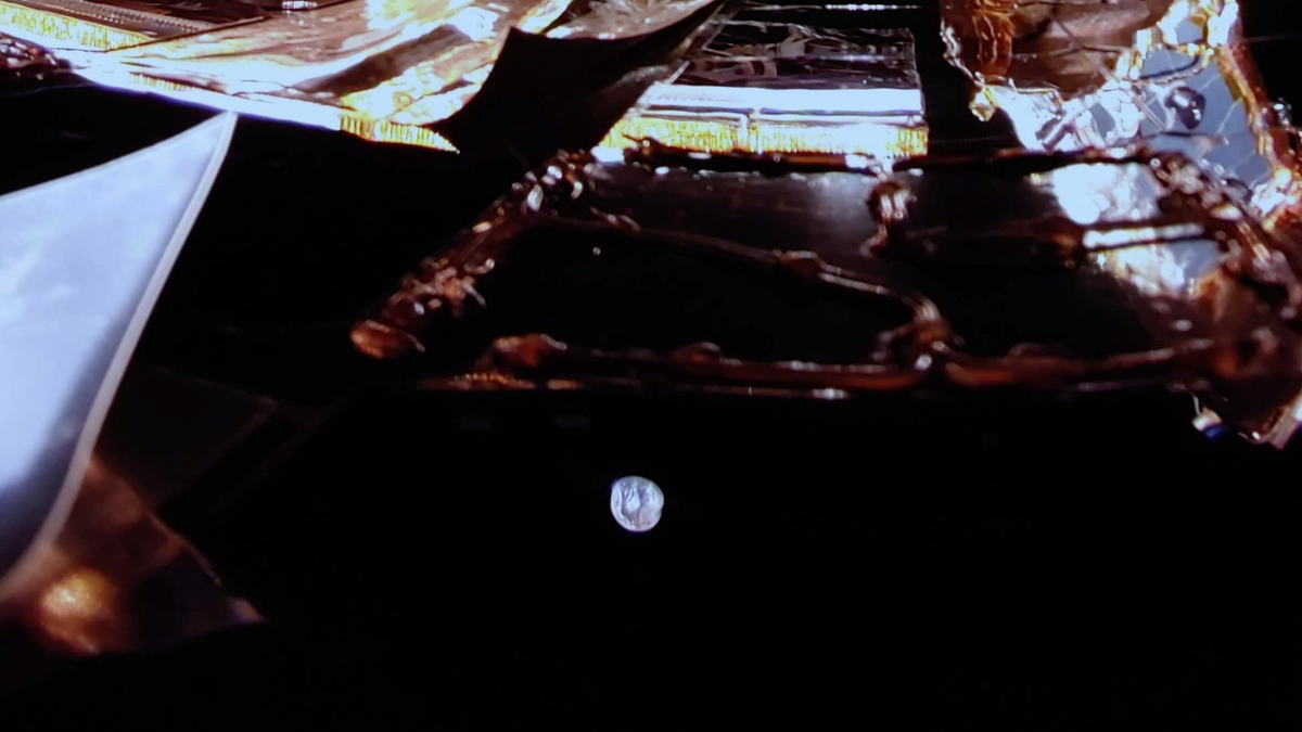 Earth shines over the moon in amazing 1st photos from private Blue ...