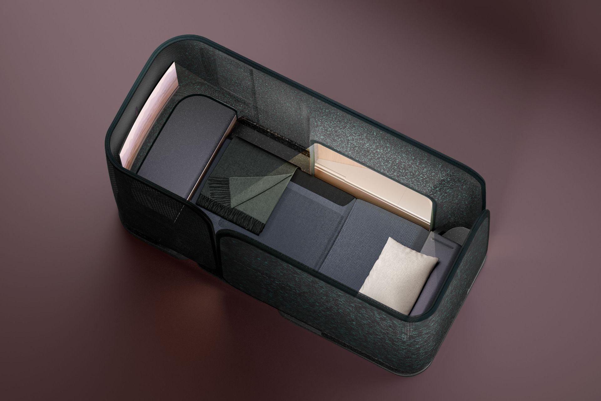 Caon Design Office reshapes airline seats with Woolmark | Wallpaper*