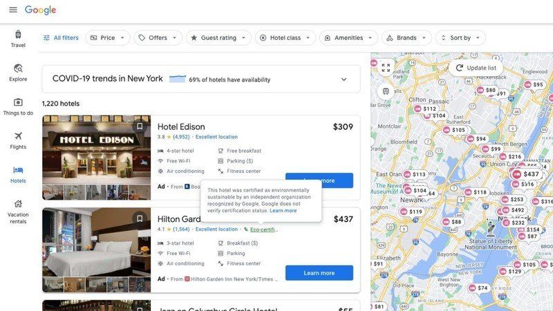 How to plan a more sustainable vacation with Google search | Android ...