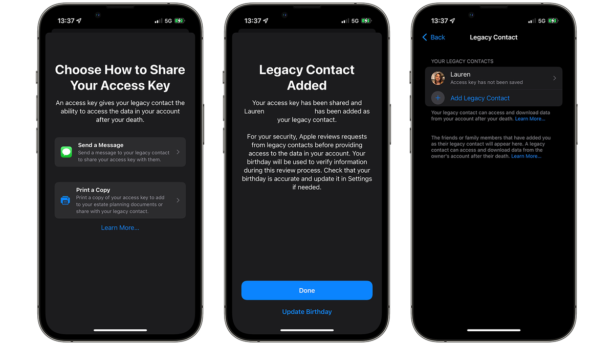 How to add a legacy contact in iOS 15.3 to pass on your iPhone data ...