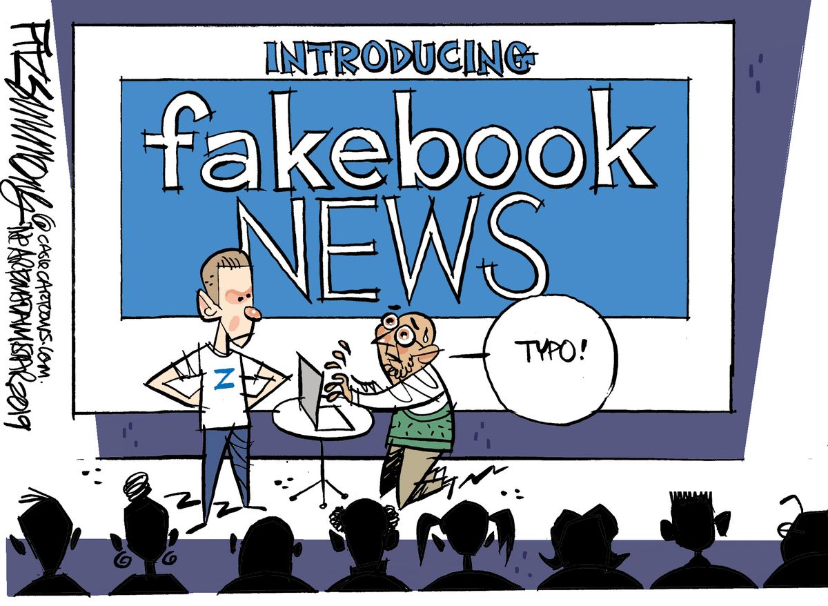 Political Cartoon U.S. Facebook Fake News Zuckerberg Pelosi Video | The ...