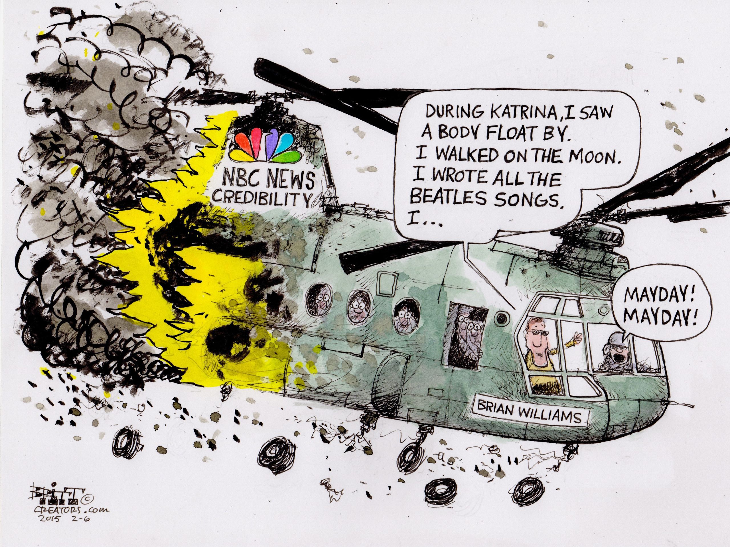 Editorial cartoon U.S. entertainment NBC/Brian Williams | The Week