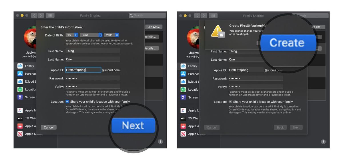 How to create and add a child account to Family Sharing | iMore