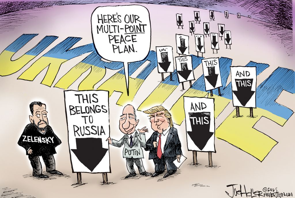 5 critical cartoons about the proposed Russia-Ukraine peace deal | The Week