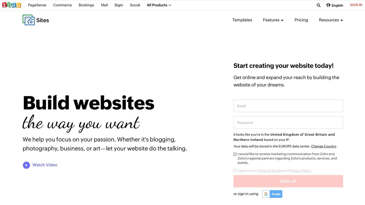 Zoho website builder review | TechRadar