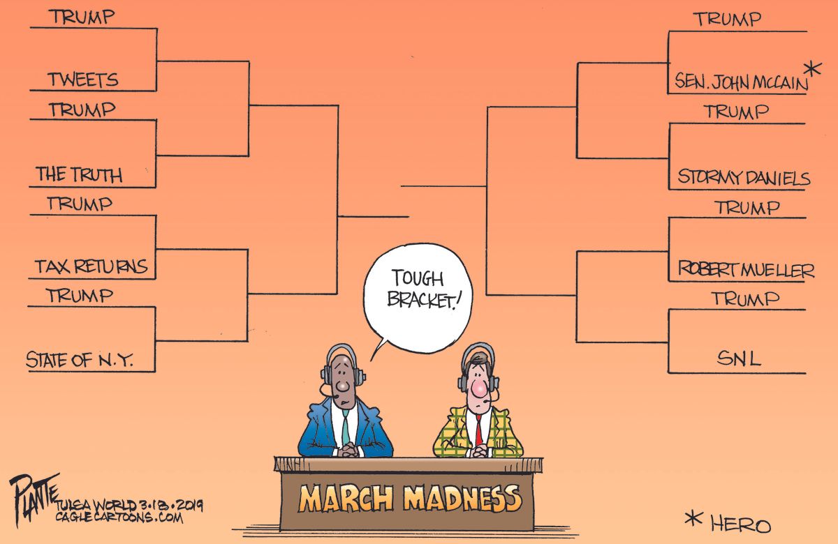 Political Cartoon U.S. Trump Bracket march madness | The Week