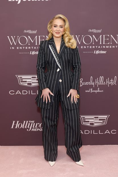 Adele's Pinstripe Suit Was Modernized '80s Power Dressing | Marie Claire