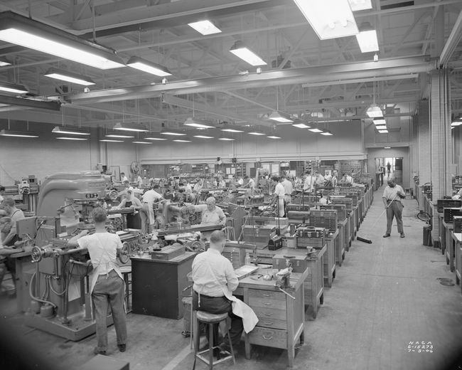 Space History Photo: Aircraft Machine Shop in 1946 | Space