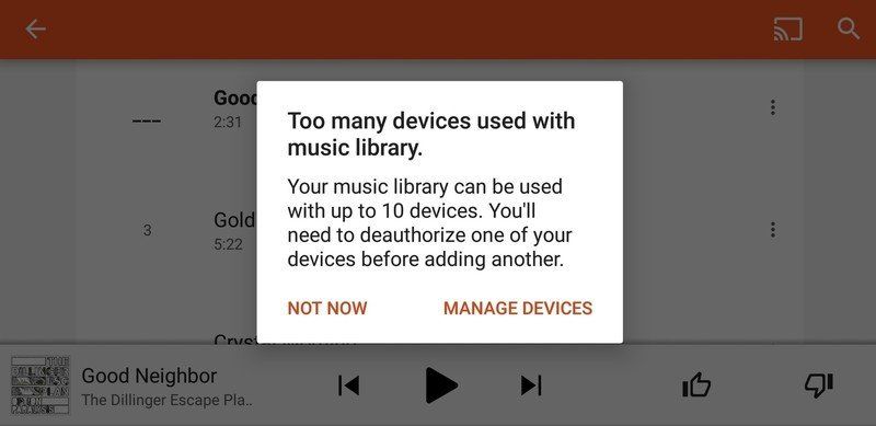 It's 2018 — how does Google Play Music still have a device limit ...