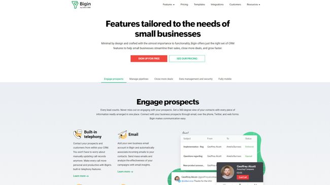 Zoho Bigin review | TechRadar