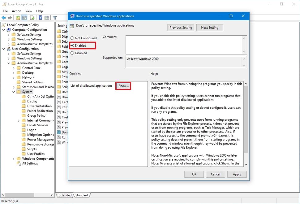 How to block desktop app access on Windows 10 | Windows Central