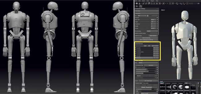 Texture an authentically worn K-2SO droid | Creative Bloq