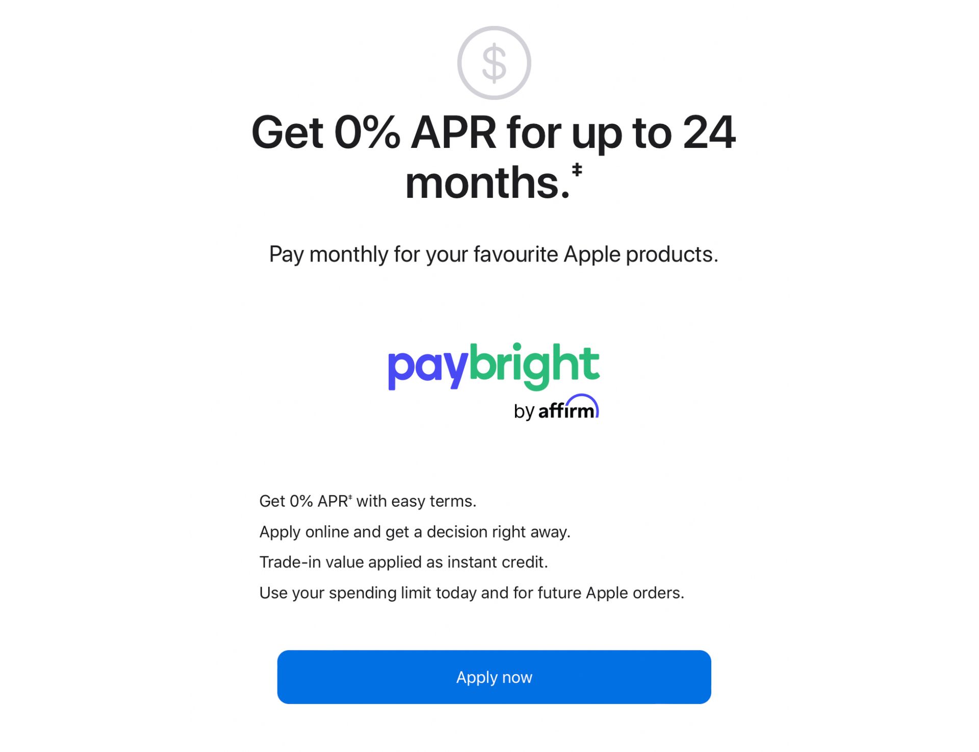 You can now finance a purchase at Apple over time with PayBright in ...