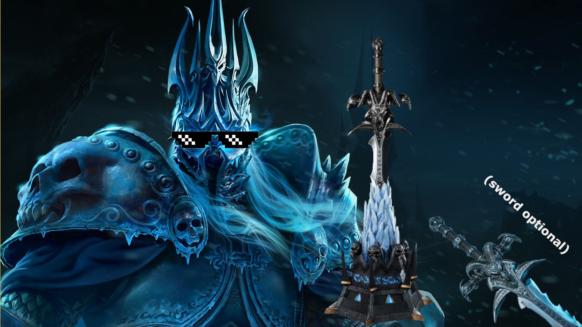 World of Warcraft Frostmourne Sword Ice Pedestal only $600 ...