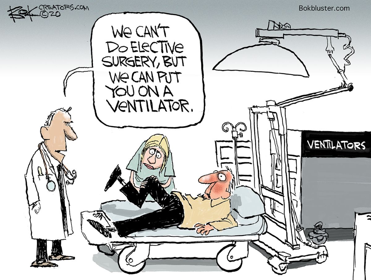 Editorial Cartoon U.S. hospitals ventilators coronavirus | The Week