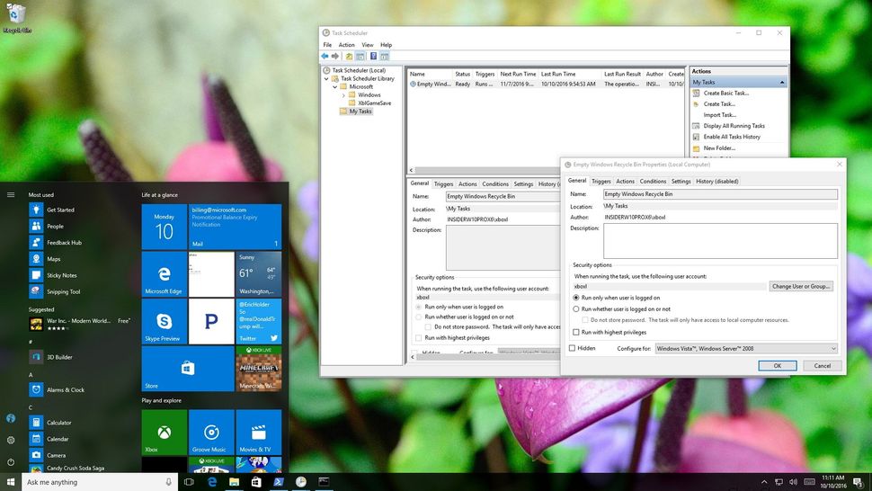 How to empty the Recycle Bin automatically on schedule on Windows 10 ...