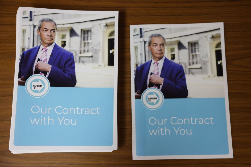 Reform Uk Manifesto Whats In Nigel Farages Contract Moneyweek 7964