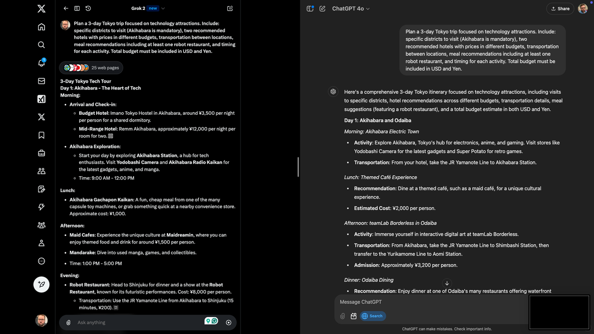 I put ChatGPT vs Grok to the test with 7 prompts — here's the winner ...