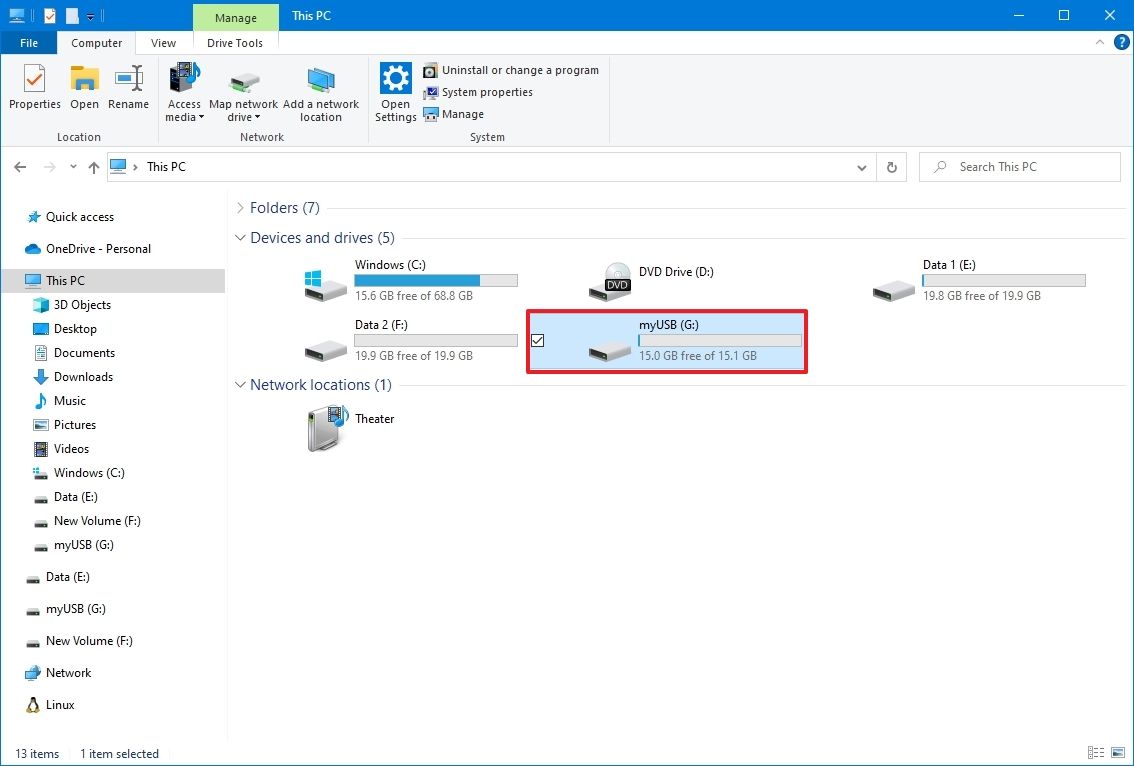 How to transfer files from a USB flash drive to a PC on Windows 10 ...