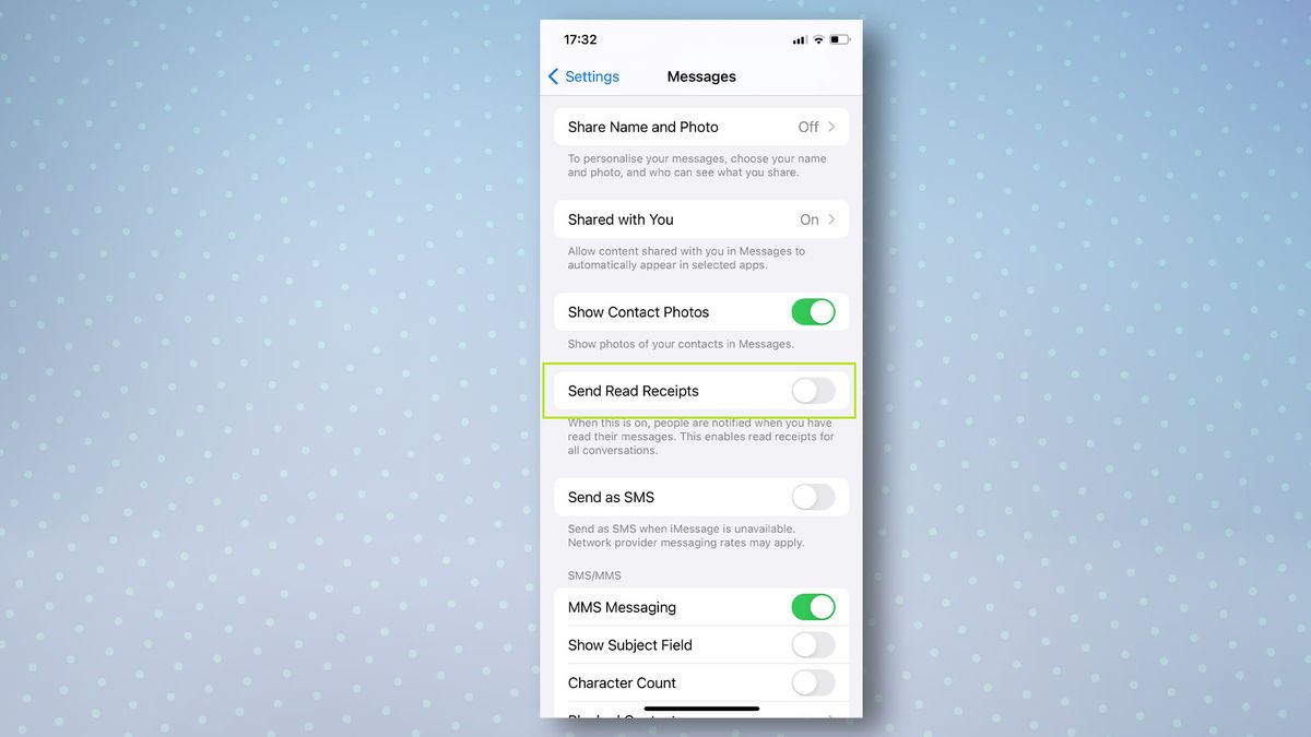 How to turn off read receipts on iPhone | Tom's Guide