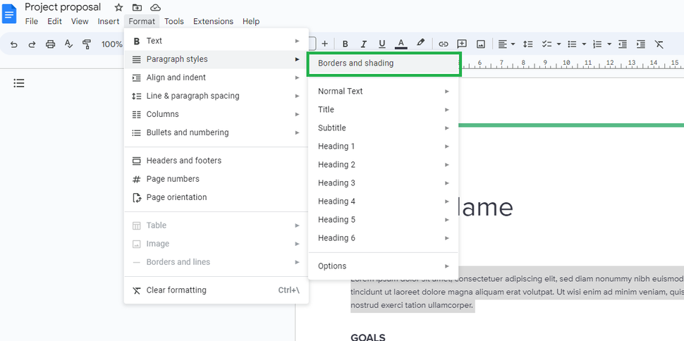 How to add a border in Google Docs | Tom's Guide